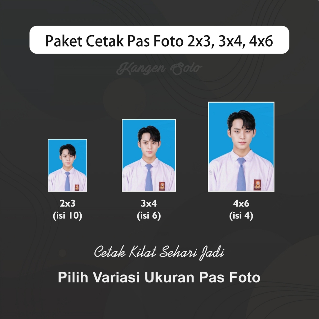 Jual Paket Cetak Pas Foto Kilat Ukuran 2x3 3x4 4x6 | Shopee Indonesia