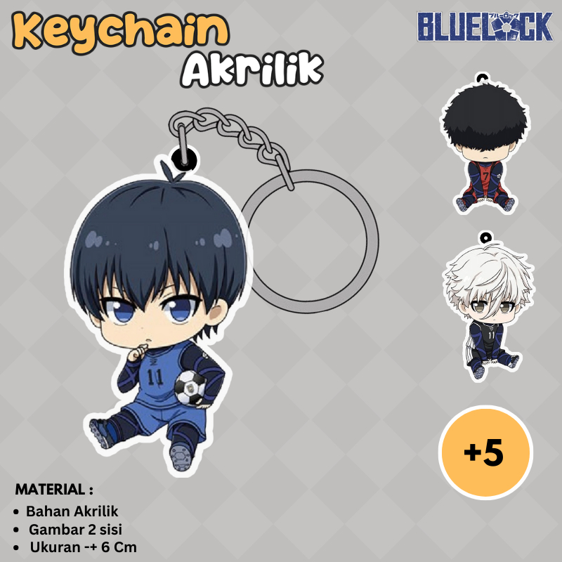 Jual [Blue Lock] Keychain & strap hp full akrilik versi Isagi karakter ...