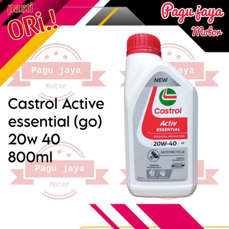 Jual oli mesin castrol go active essential 0.8 liter sae 20w40 | Shopee ...