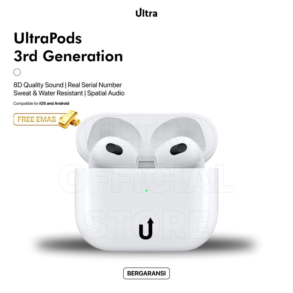 Jual [best Seller] Ultrapods 3rd Generation Gen 3 2023 Imei And Serial