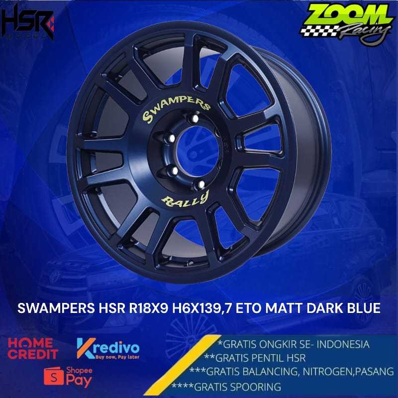 Jual Pelek Mobil Swampers HSR R18 Lebar 9 Rata Et0 Hilux Ford Ranger ...