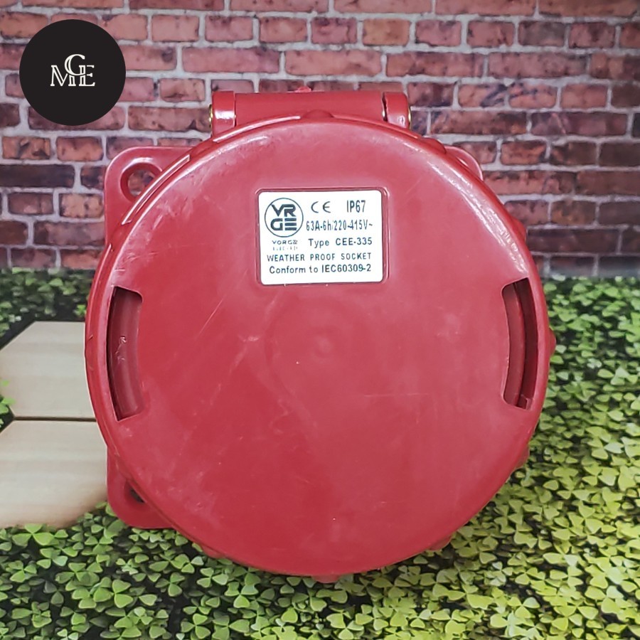 Jual Industrial Panel Socket 5Pole 63A CEE 335 5Pin Stop Kontak Genset ...