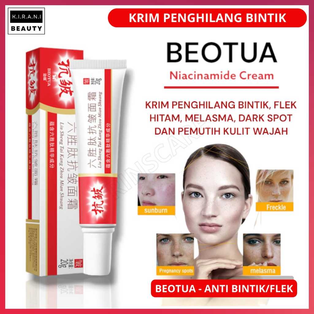 Jual [KRN] Beotua Skin Whitening and Freckle Removing Cream 20gr ...