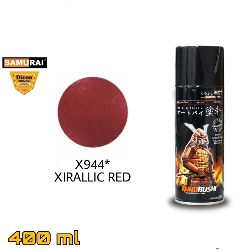 Jual SAMURAI PAINT X944 XIRALLIC RED CAT SEMPROT SPRAY WARNA MERAH ...