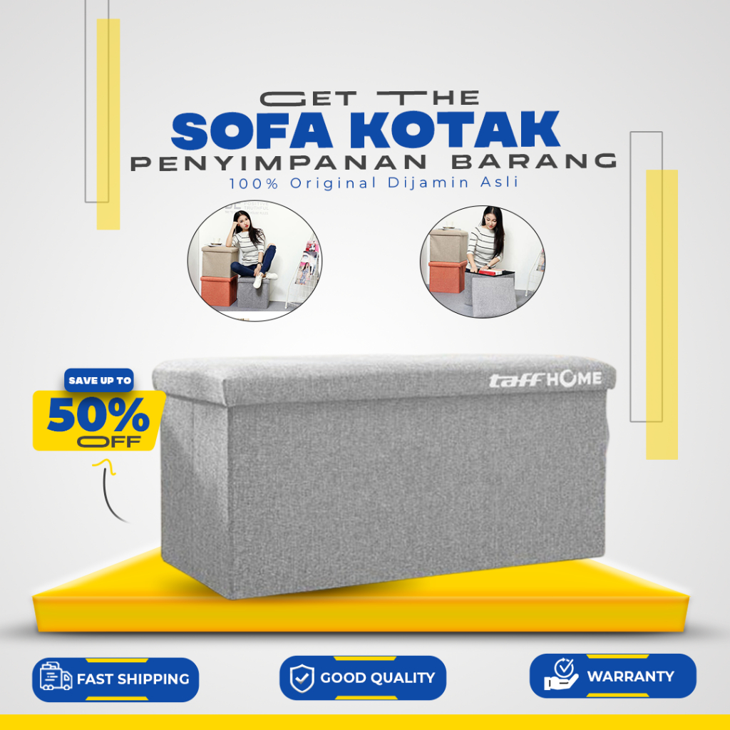Jual Kotak Penyimpanan Barang Foldable Storage Box Bentuk Sofa Kotak ...