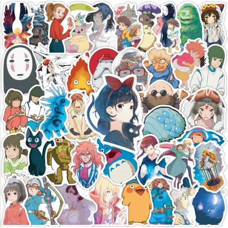 Jual Stiker Anime Ghibli Hayao Miyazaki Totoro Sticker Set | Shopee ...