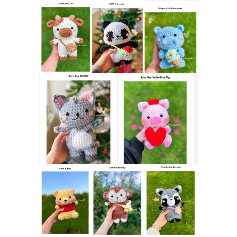 Jual Amigurumi crochet pdf pattern RM pola boneka rajut | Shopee Indonesia