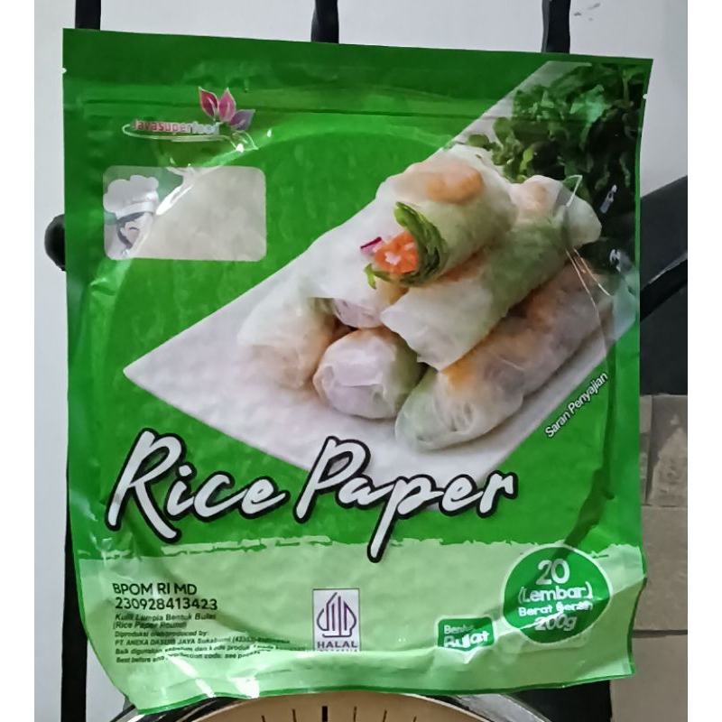 Jual Rice paper kulit lumpia 200 gr 20 lembar | Shopee Indonesia