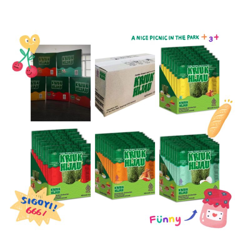 Jual SNACK KRIUK HIJAU RUMPUT LAUT (SEAWEED) | Shopee Indonesia