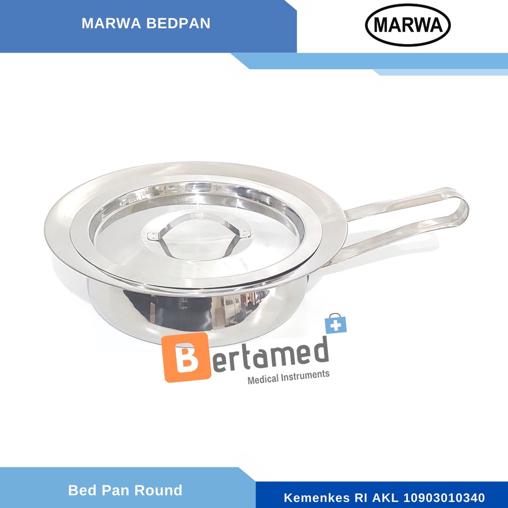 Jual is.. MARWA Bed Pan Round Stainless Steel / Bedpan BAB Bulat ...