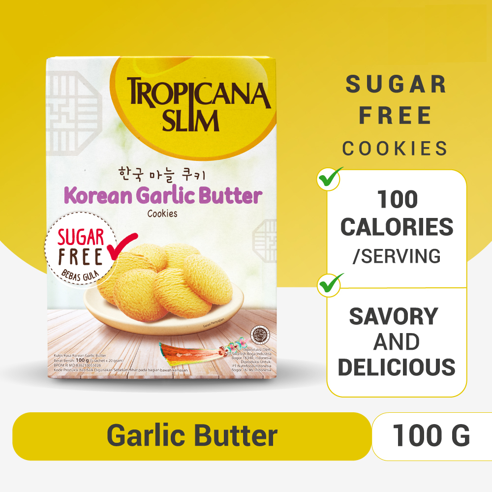 Jual Tropicana Slim Korean Garlic Butter Cookies 100g - Snack Biskuit ...