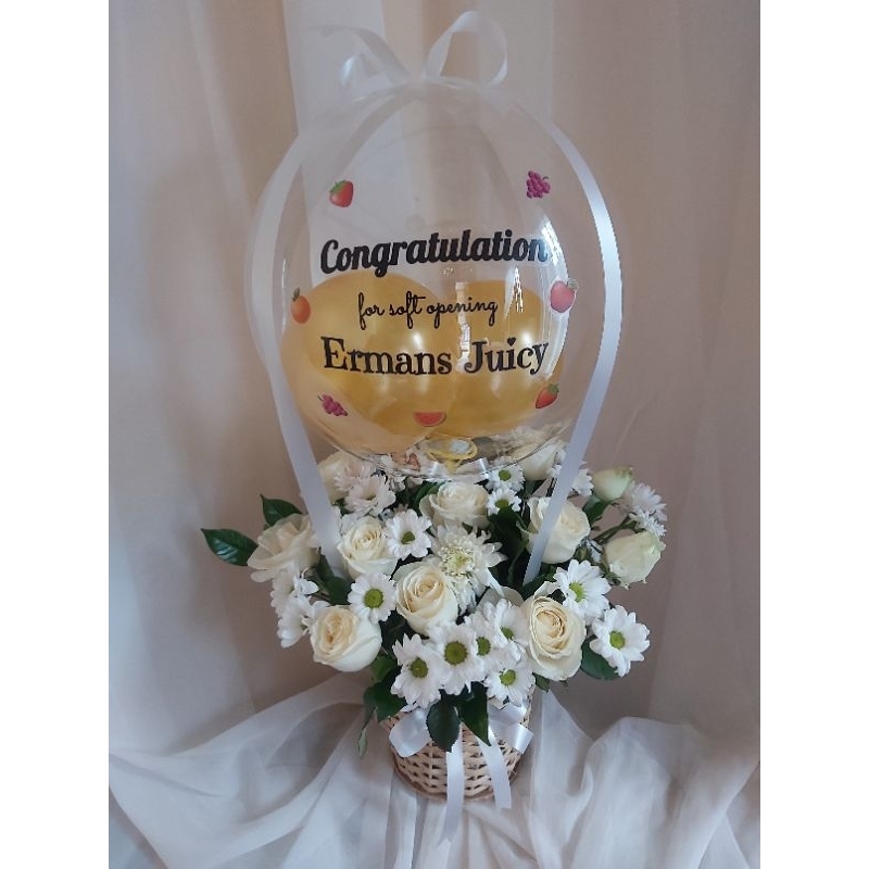 Jual Bloombox bunga balon / bunga segar / hadiah ultah graduation ...