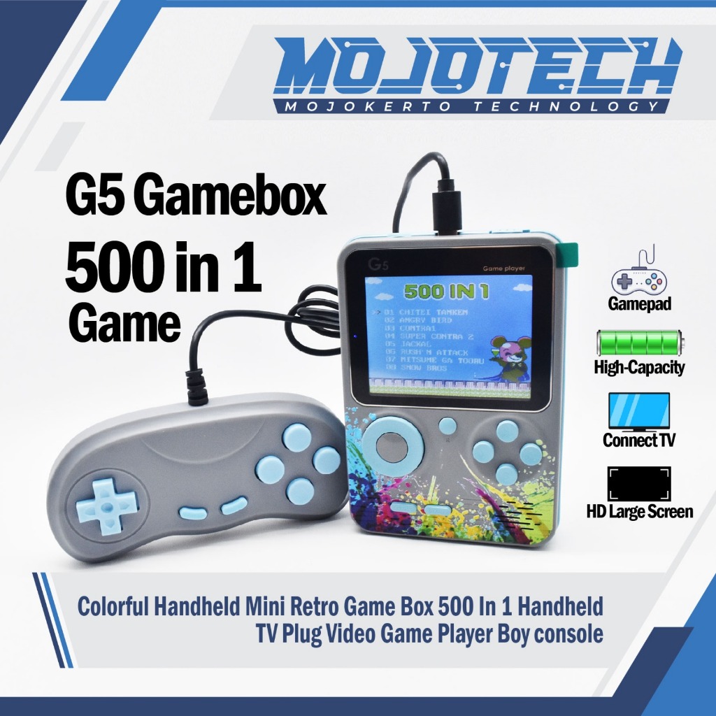 Jual Gamebox 500 game Nintendo Console Portable Bisa connect TV Gameboy ...