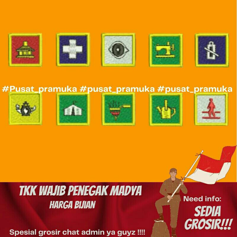 Jual Tkk wajib penegak madya (bordir) | Shopee Indonesia