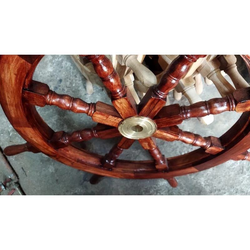 Jual SETIR KAPAL KEMUDI PERAHU 34 Inch (Kayu Jati) | Shopee Indonesia