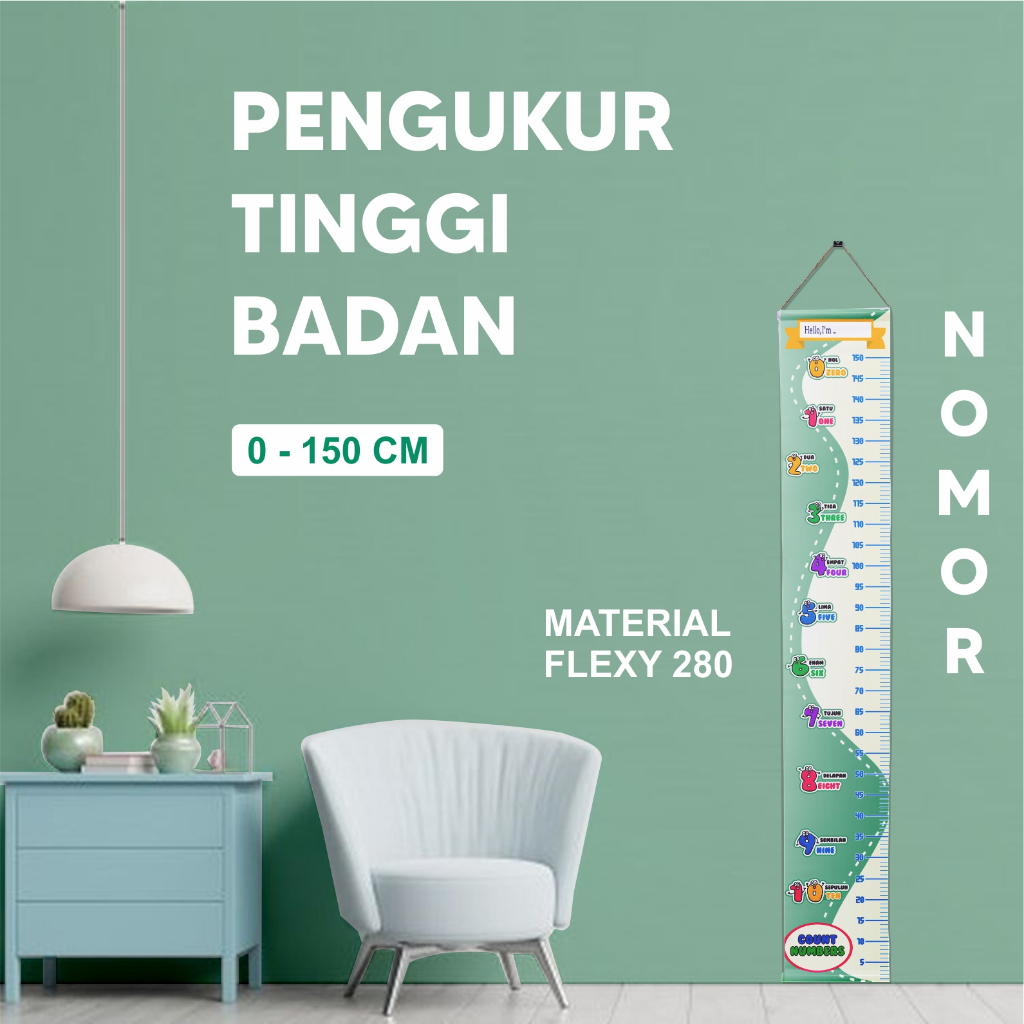 Jual Poster Banner Pengukur Tinggi Badan Anak Tematik Bisa Custom Dan ...