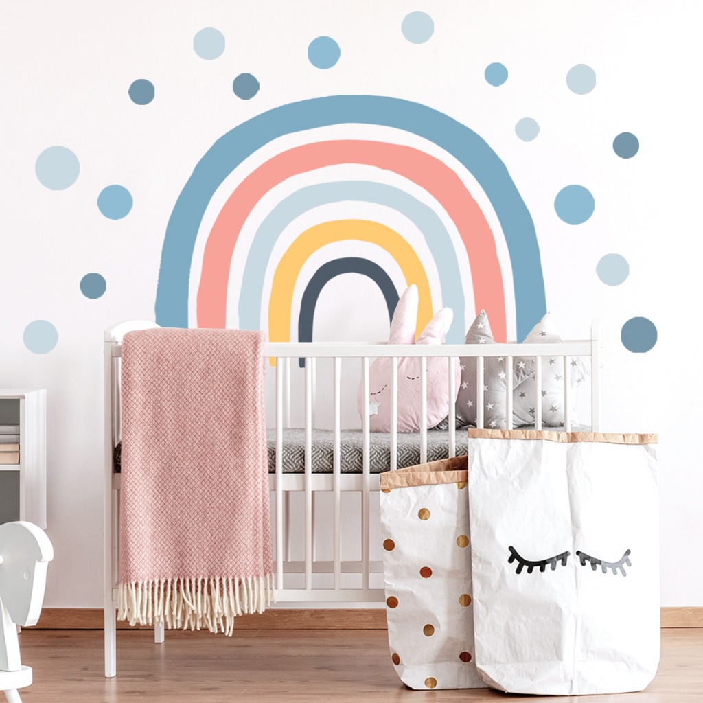 Jual Stiker Dinding Pelangi Berwarna-warni, Stiker Dinding Pelangi ...