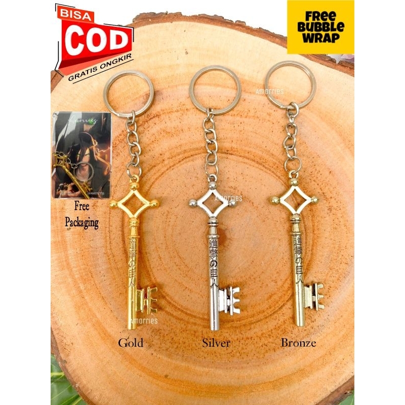 Jual Gantungan Kunci Attack On Titan Kunci Eren Yeager Basement Key ...