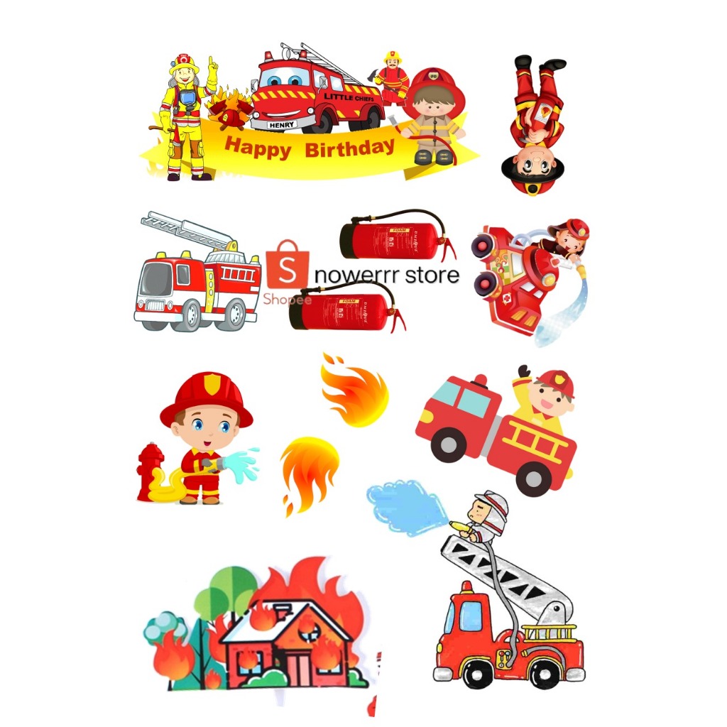 Jual TOPPER CAKE DAMKAR FREE CUSTOM NAMA | HIASAN KUE ULTAH TEMA ...