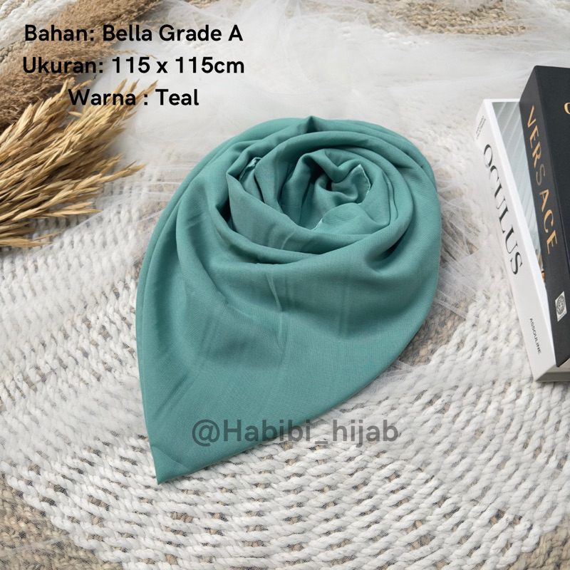 Jual Bella Square Polycotton 115 X 115 Jahit Tepi Kecil Premium 78 Warna Hijab Segi Empat ...