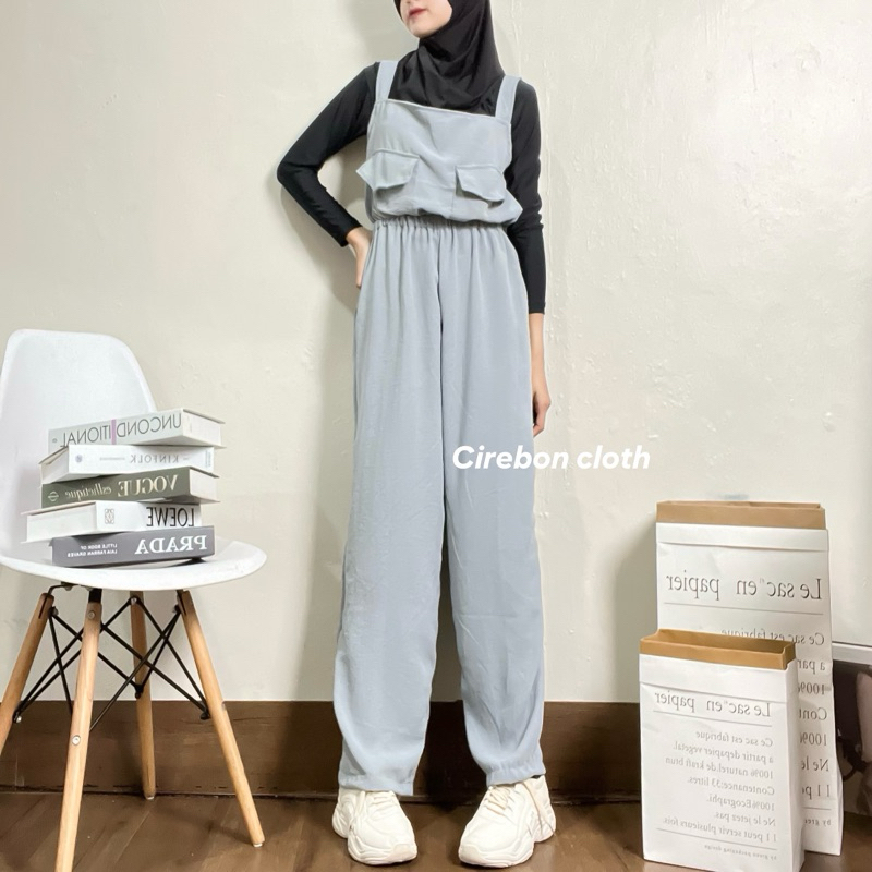 Jual Cirebon Cloth - Lala Overall / Korean Long Jumpsuit Pakaian Wanita ...
