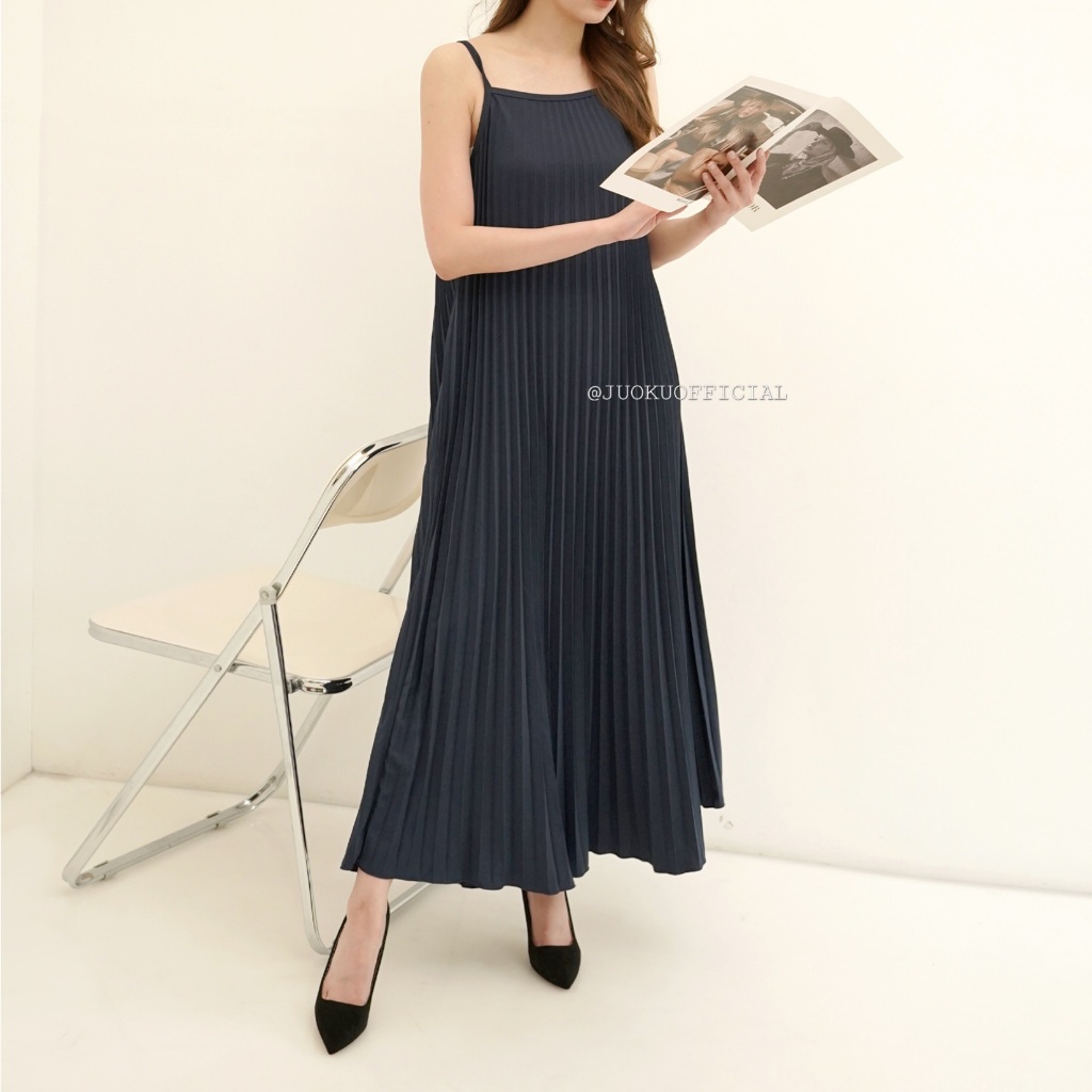 Jual Inner Dress Plisket Mayung / Dress Polos Plisket / Inner Plisket ...