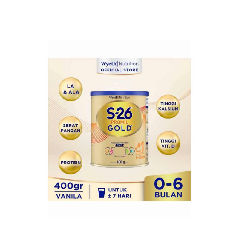 Jual S-26 Promil Gold tahap 1 0-6 Bulan 400gr | Shopee Indonesia