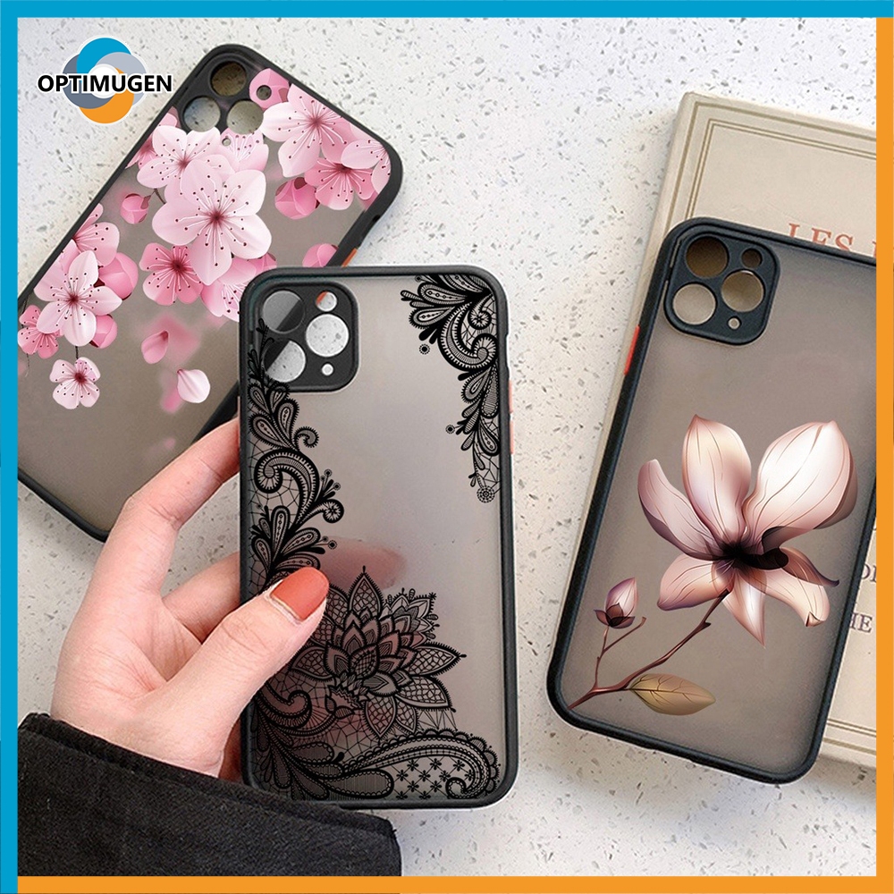Jual Soft Case Bumper Matte Bunga Sakura Mandala Cantik untuk iPhone 15 ...