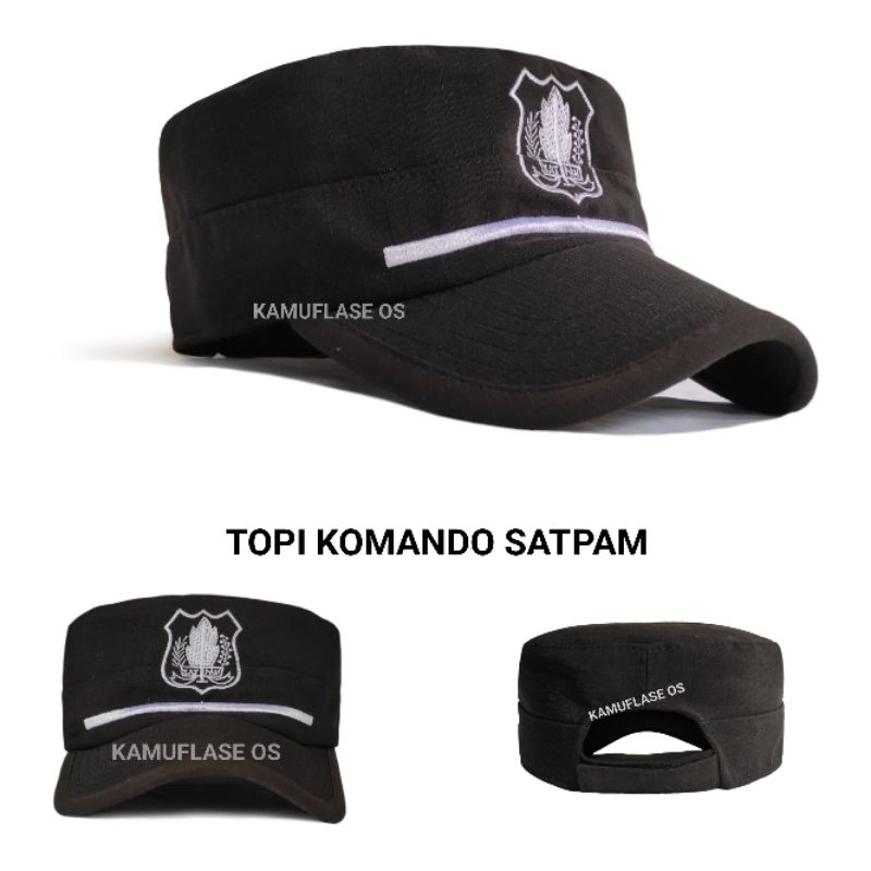 Jual GROSIR! TOPI SECURITY TOPI SATPAM HITAM DAN COKELAT BORDIR ...