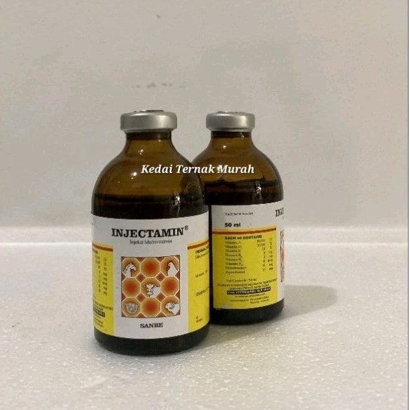 Jual Injectamin 50ml inj Multivitamin Hewan Sapi Kuda Kerbau Kambing ...