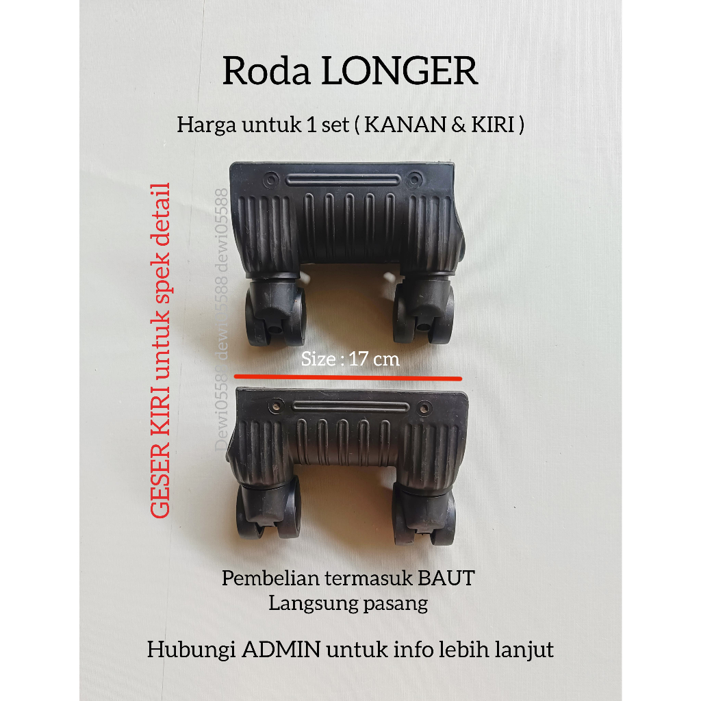 Jual Roda koper kain, Roda double wheel, Roda koper, Roda putar 360 ...