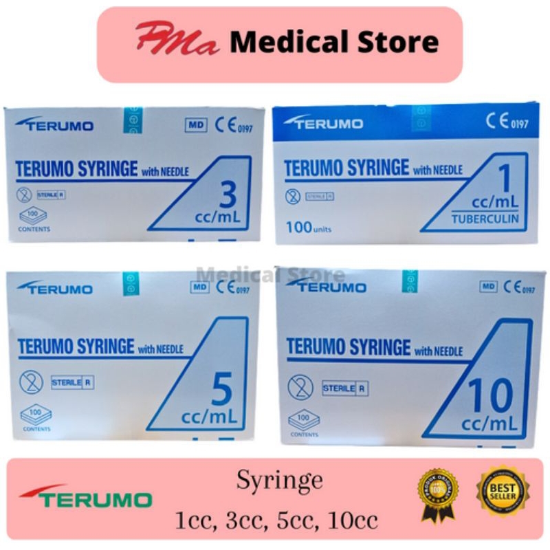 Jual Spuit Syringe Terumo 1cc, 3cc, 5cc, 10cc With Needle Harga/Box | Shopee Indonesia