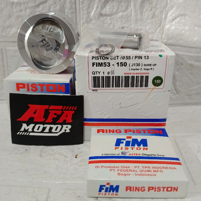 Jual PISTON FIM53 BORE UP 55MM JUPITER Z VEGA R BEAT SCOOPY KARBU BEAT ...