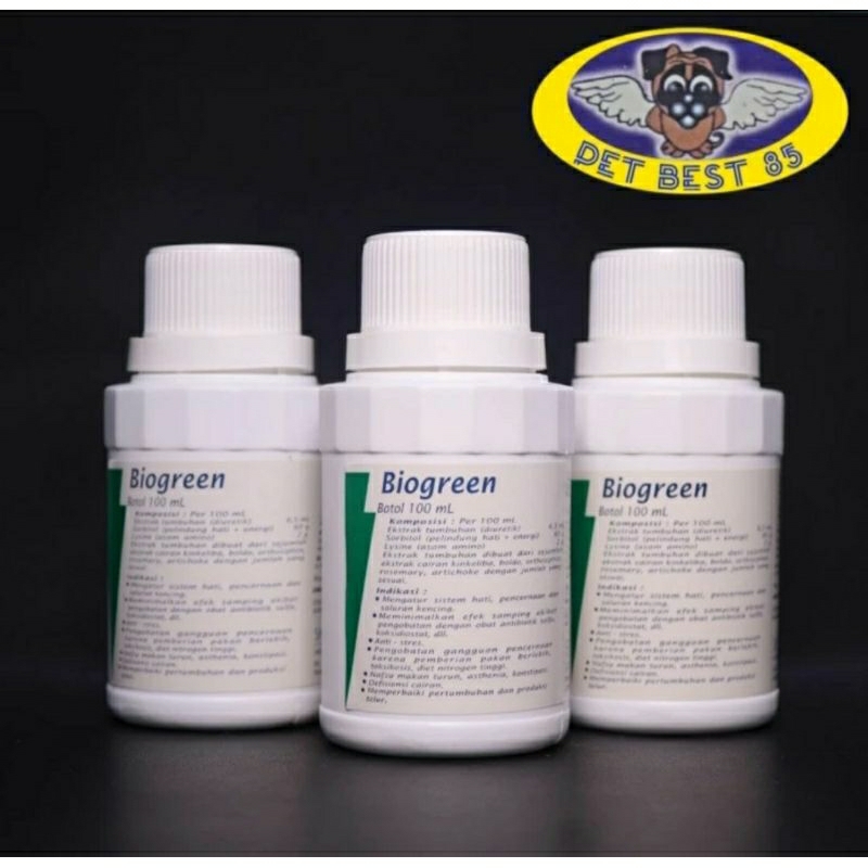 Jual Biogreen 100ml Supplement Sorbitol Lysine Cat/Dog/Ayam/Merpati ...