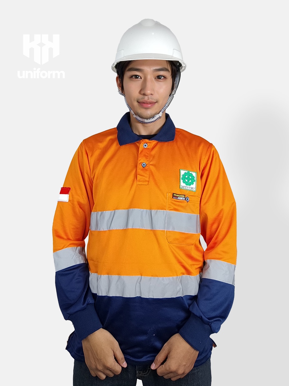 Jual KAOS POLO SAFETY/ lapangan/ outdoor/ polo shirt lengan panjang ...