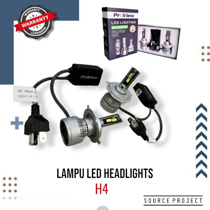 Jual LAMPU PROVIEW LED HEADLIGHT - H4 6500K | Shopee Indonesia