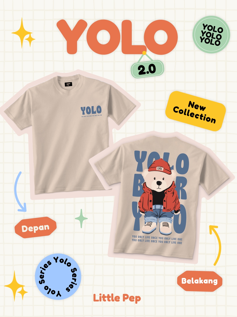 Jual Little Pep - YOLO 2.0 FUTURE BEAR - Baju anak dan dewasa motif ...