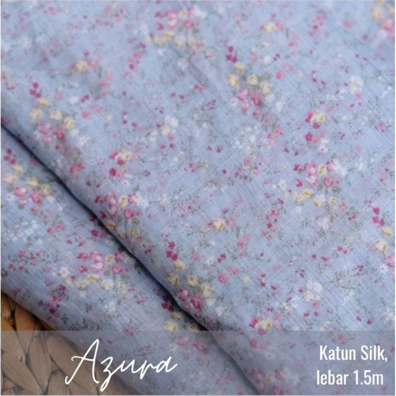 Jual kain katun silky premium motif bunga bahan mukena | Shopee Indonesia