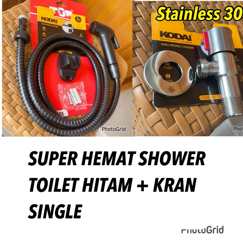 Jual Shower bidet toilet set jet washer toilet wc black hitam stainless ...