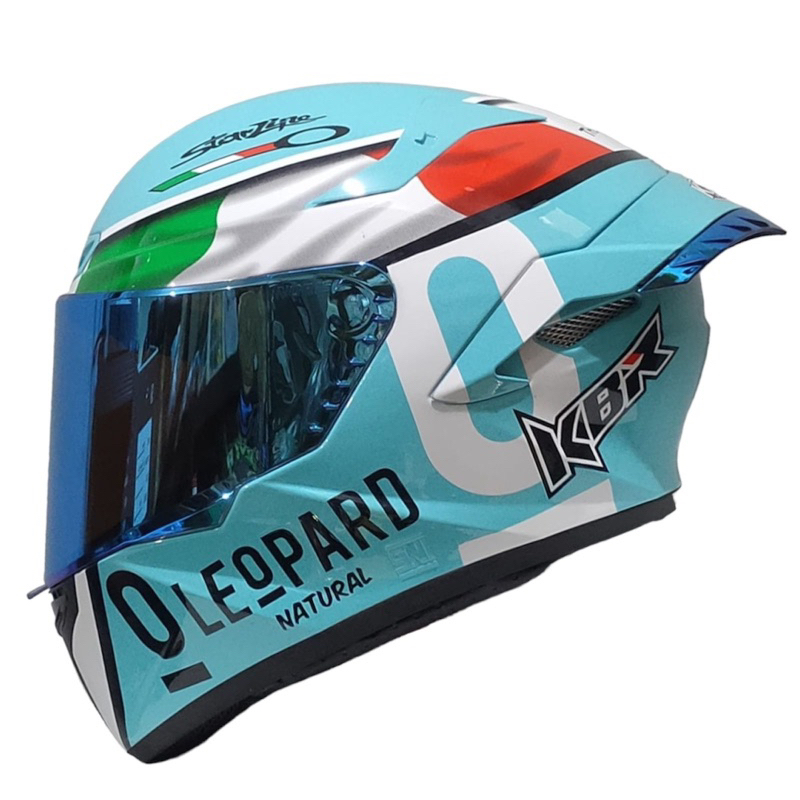 Jual Leopard Easy Green KBR TTC • Helm Full Face Kbr TT Course Original ...
