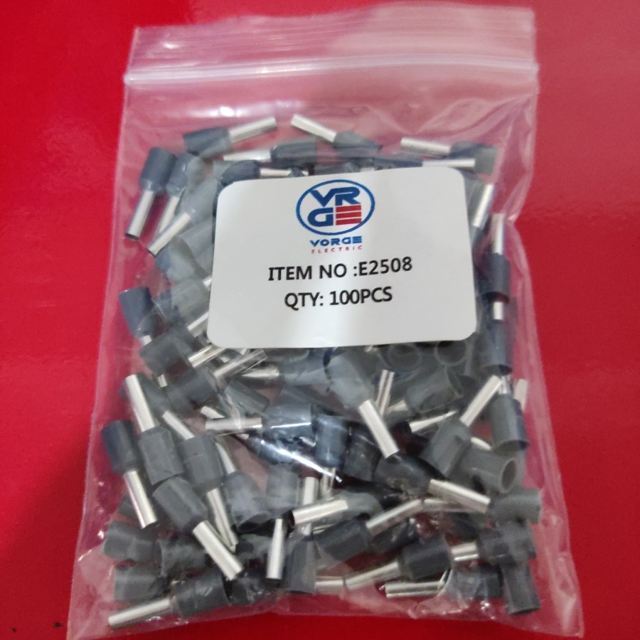 Jual FERRULES E2508 2,5mm Insulated SKUN KABEL Tusuk E-2508 FERULLES ...
