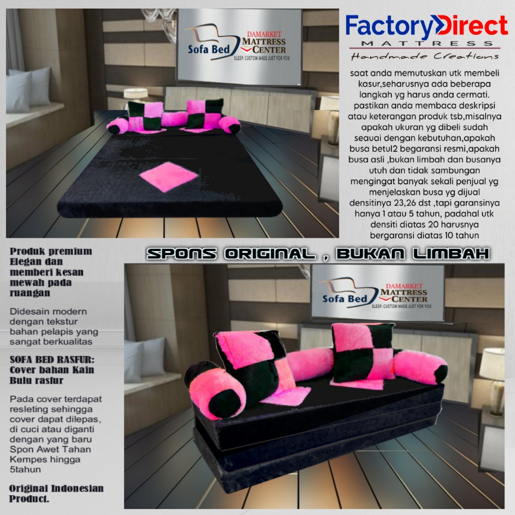 Jual Damarket Sofa Bed Minimalis Karakter Kasur Busa Ranjang | Shopee ...