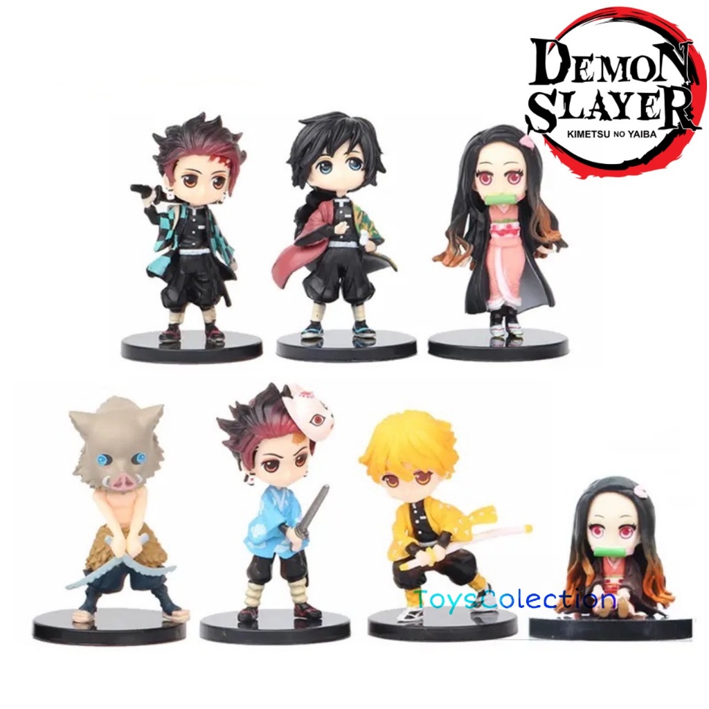 Jual ACTION FIGURE KIMETSU NO YAIBA DEMON SLAYER SET 6 PCS TANJIRO ...