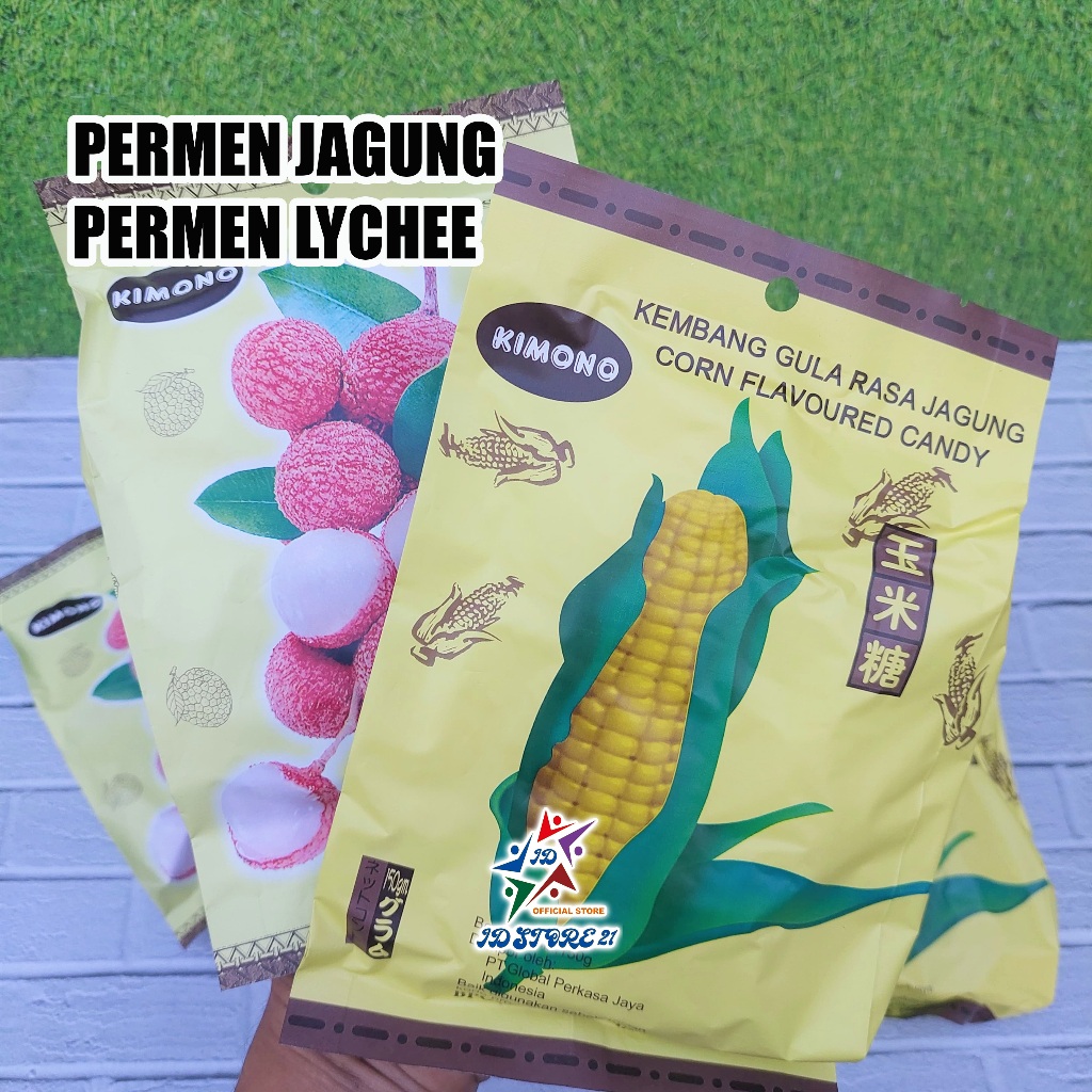 Jual Permen Jagung Leci Kimono 150gr Corn Lychee Candy Rasa Buah ...
