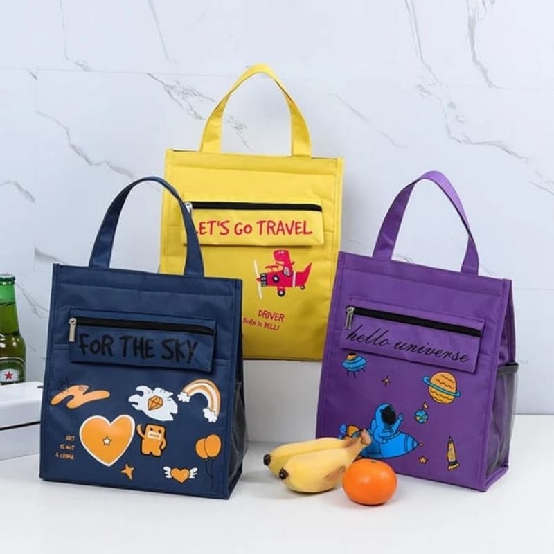 Jual Tas Bekal Lunch Cooler Bag Box Makanan Alumunium Kotak Makan Anak ...