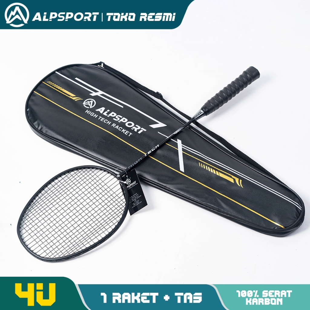 Jual ALPSPORT RR【2Raket + Tas】4U G5 100% Serat Karbon Penuh Desain Asli ...