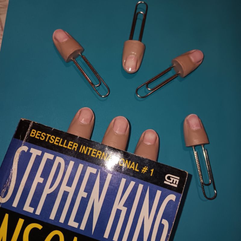 Jual pembatas buku resin JARI / paperclip unik (1SET ISI 3 PCS ...