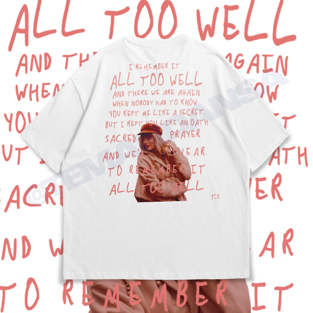 Jual TAYLOR SWIFT - ALL TOO WELL BOXY OVERSIZED / REGULAR T-SHIRT ...