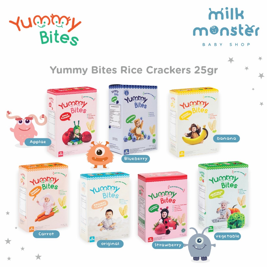 Jual Yummy Bites Rice Crackers / Camilan Bayi / Snack bayi | Shopee ...