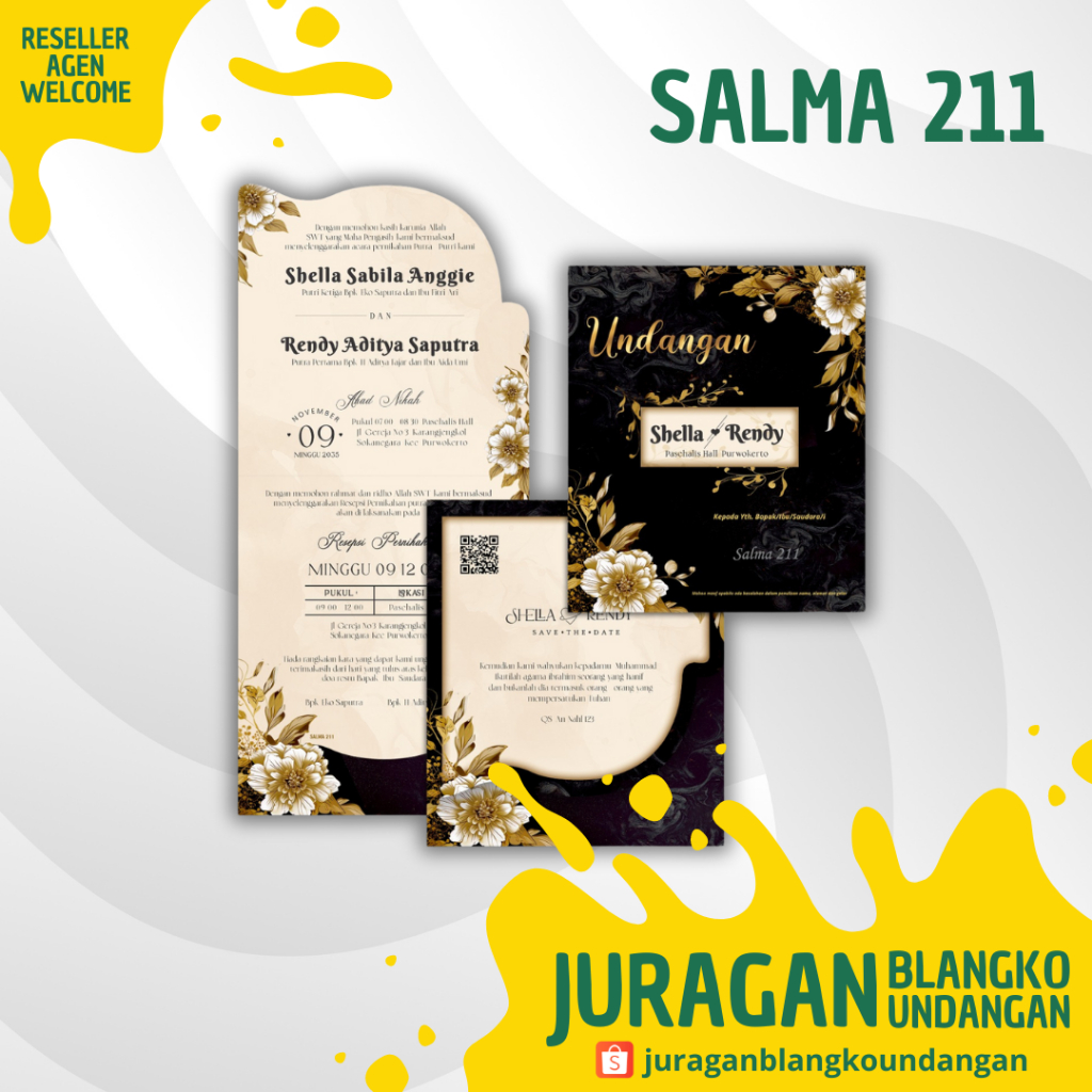 Jual Blangko Undangan Salma 211 | Juragan Blangko Undangan | Shopee Indonesia